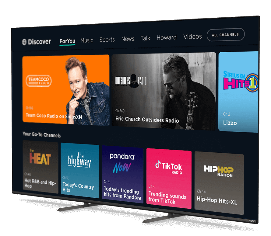 Stream on Vizio Devices | SiriusXM